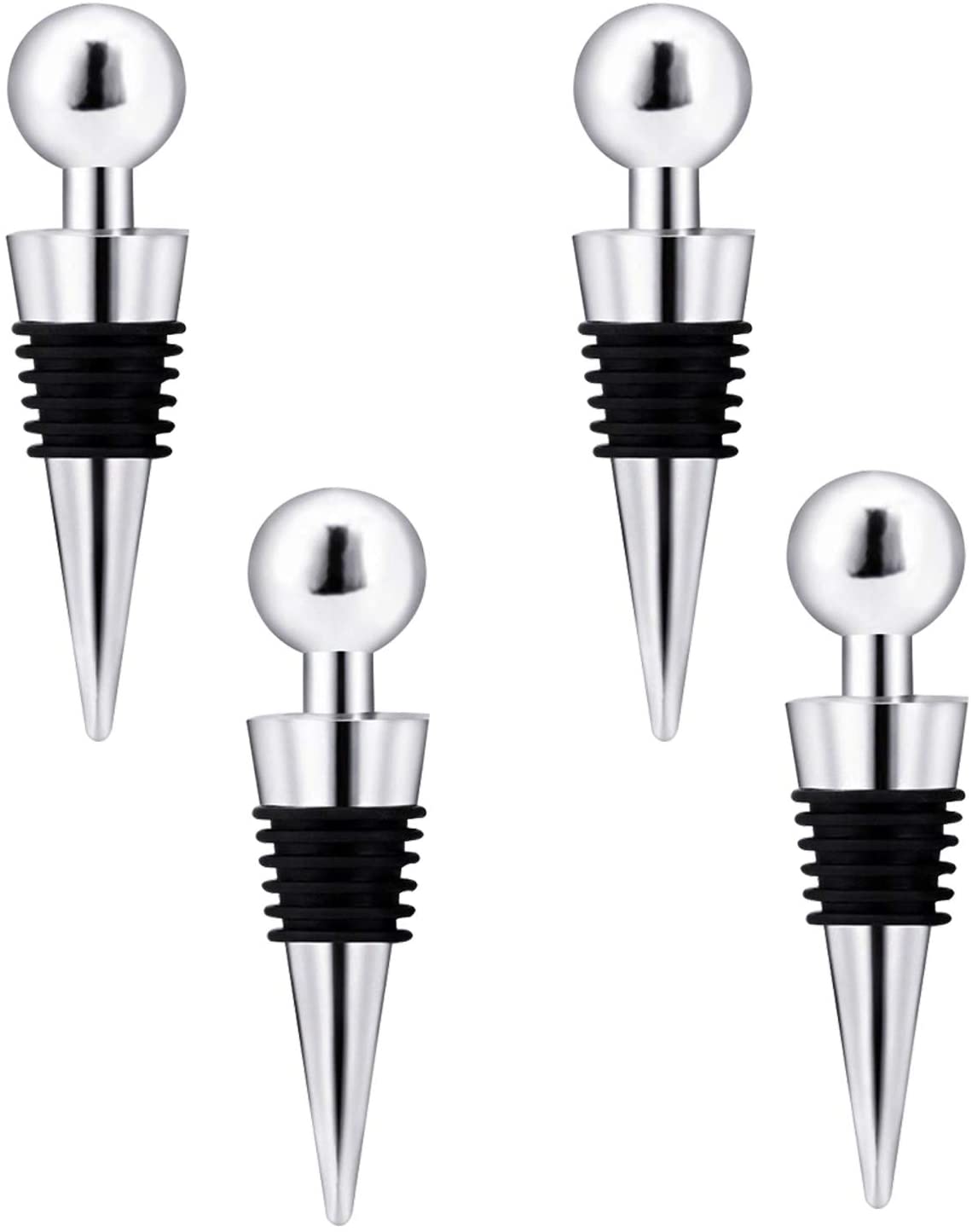 4 Pcs Wine Bottle Stopper, Beer Saver Sealer Bottle Saver Wine Corks ...