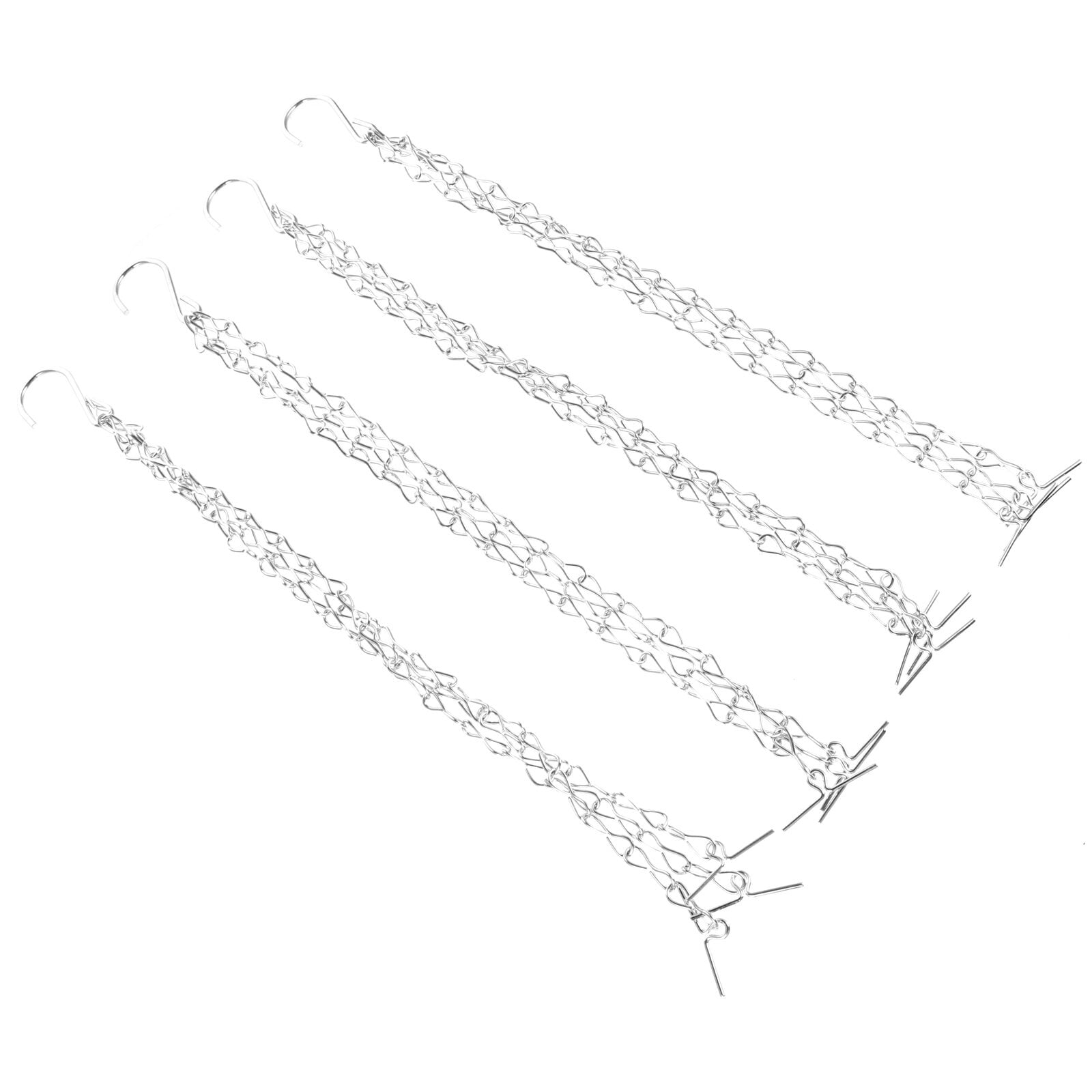 4 Pcs Wire Flower Basket Hanging Chain Indoor and Outdoor Plant Baby ...