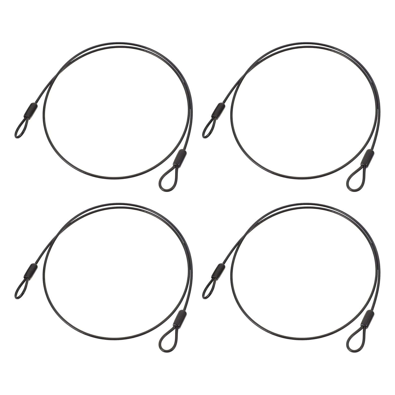 4 Pcs Wire Rope Lanyard Stainless Steel Wires Stainless Steel Safety ...