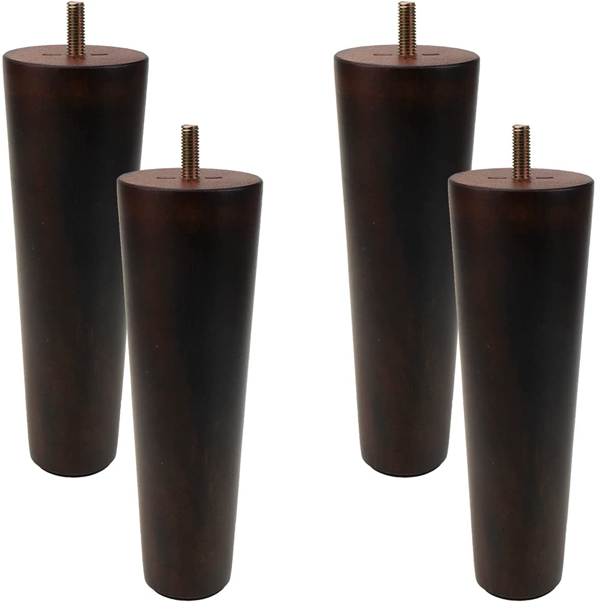 4 Pcs Wood Furniture Legs Round Mid-Century Modern Sofa Decorative Legs ...