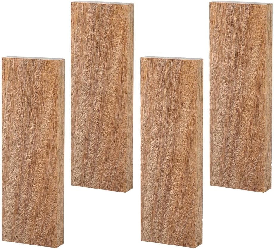4 Pcs Wood Knife Handles Material 12.2x4.1x1cm/4.8x1.61x0.39 Inch ...