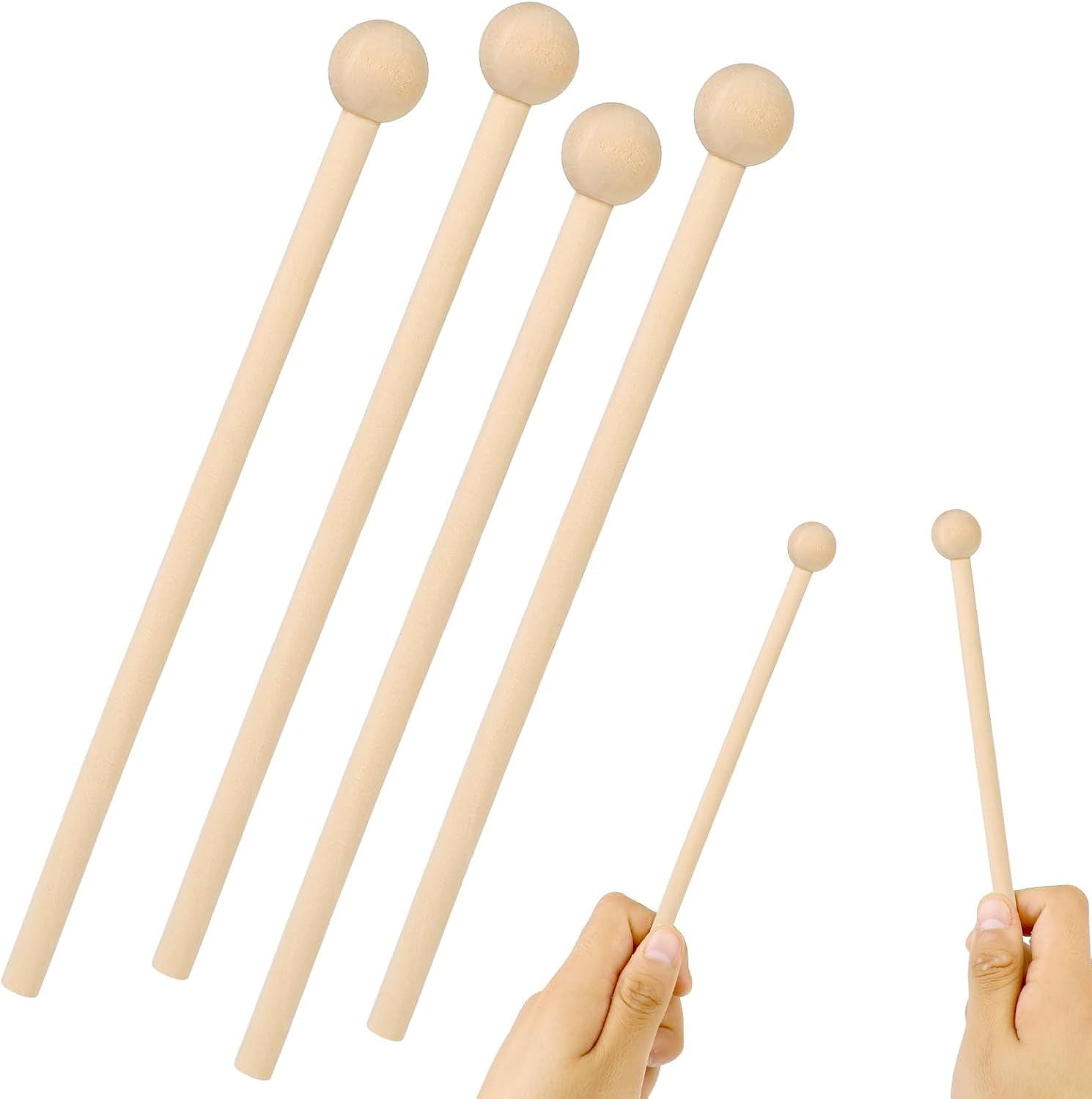 4 Pcs Wood Percussion Sticks Glockenspiel Mallets Sticks Xylophone ...