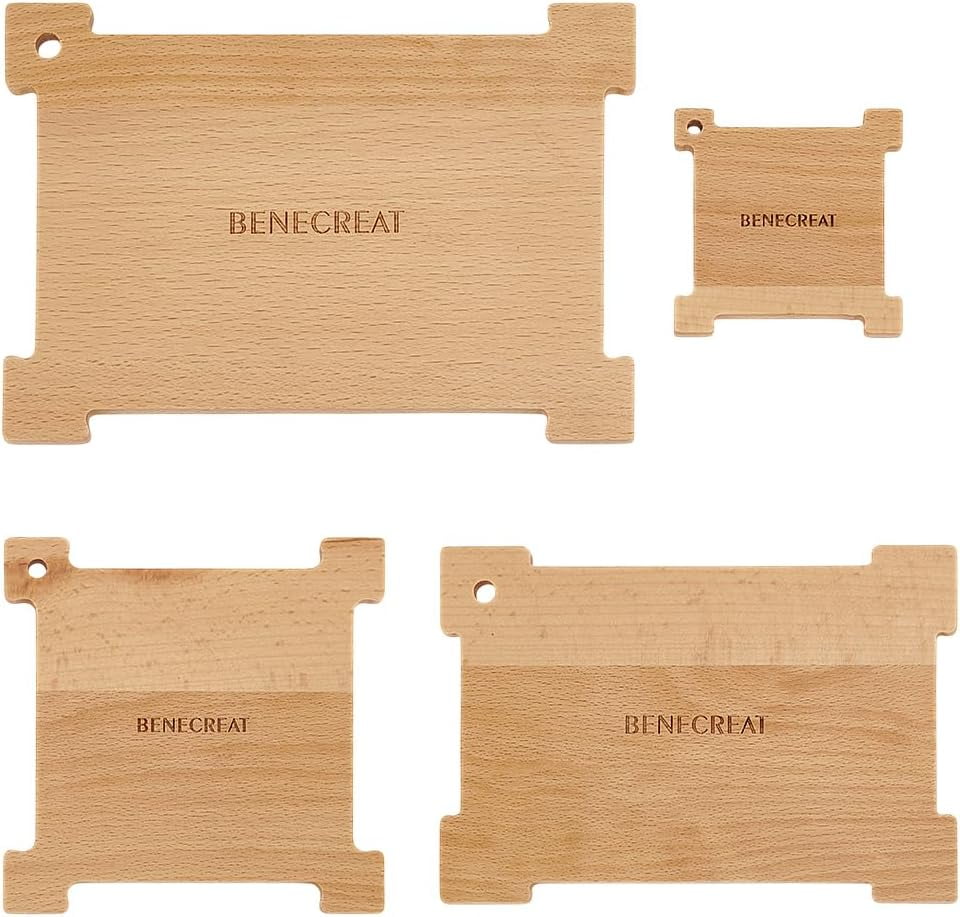 4 Pcs Wood Square Weaving Card Loom Cards Handmade Weaving Tools with ...