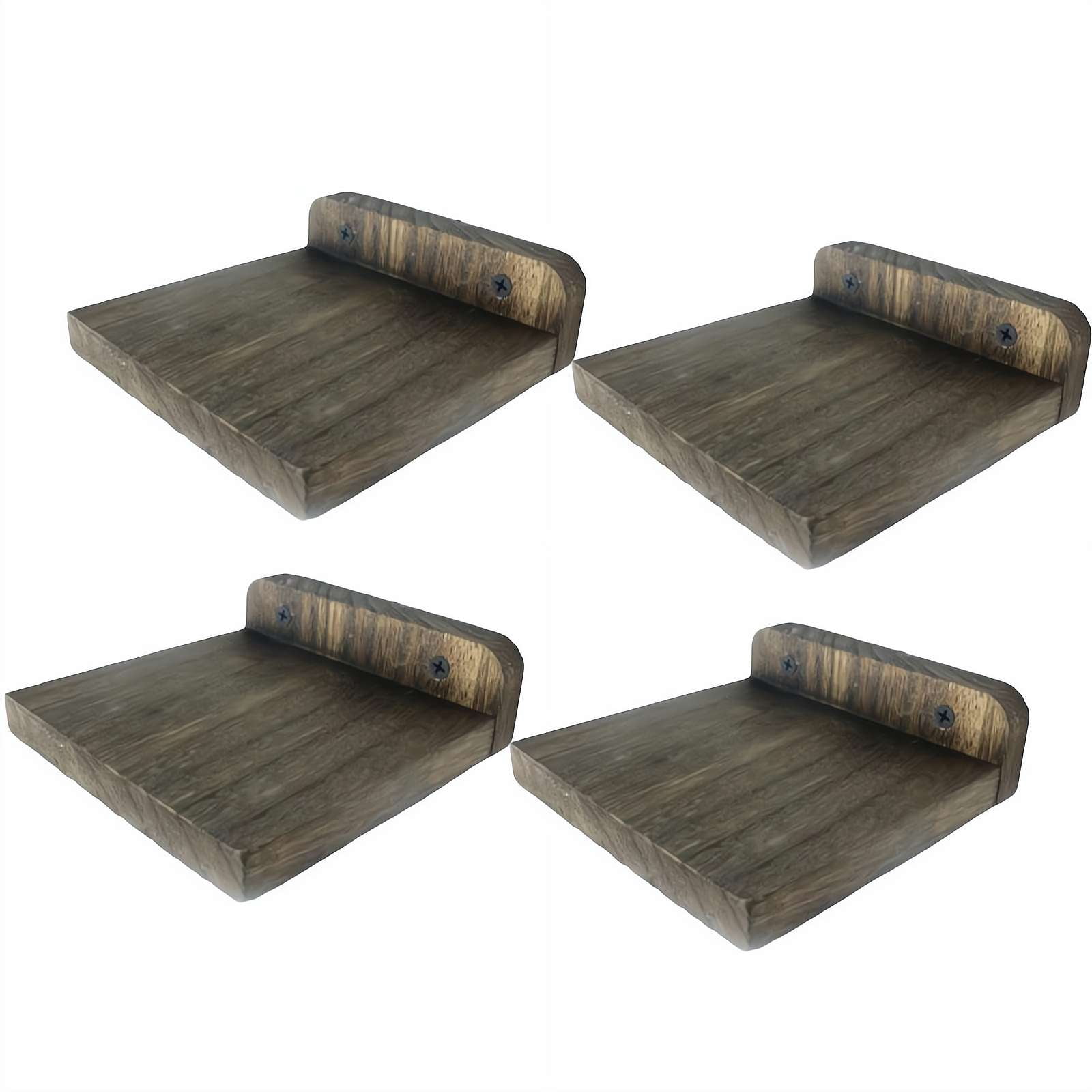 4 Pcs Wood Wall Mounted Showcases, Small Floating Shelves, Wall Shelf ...