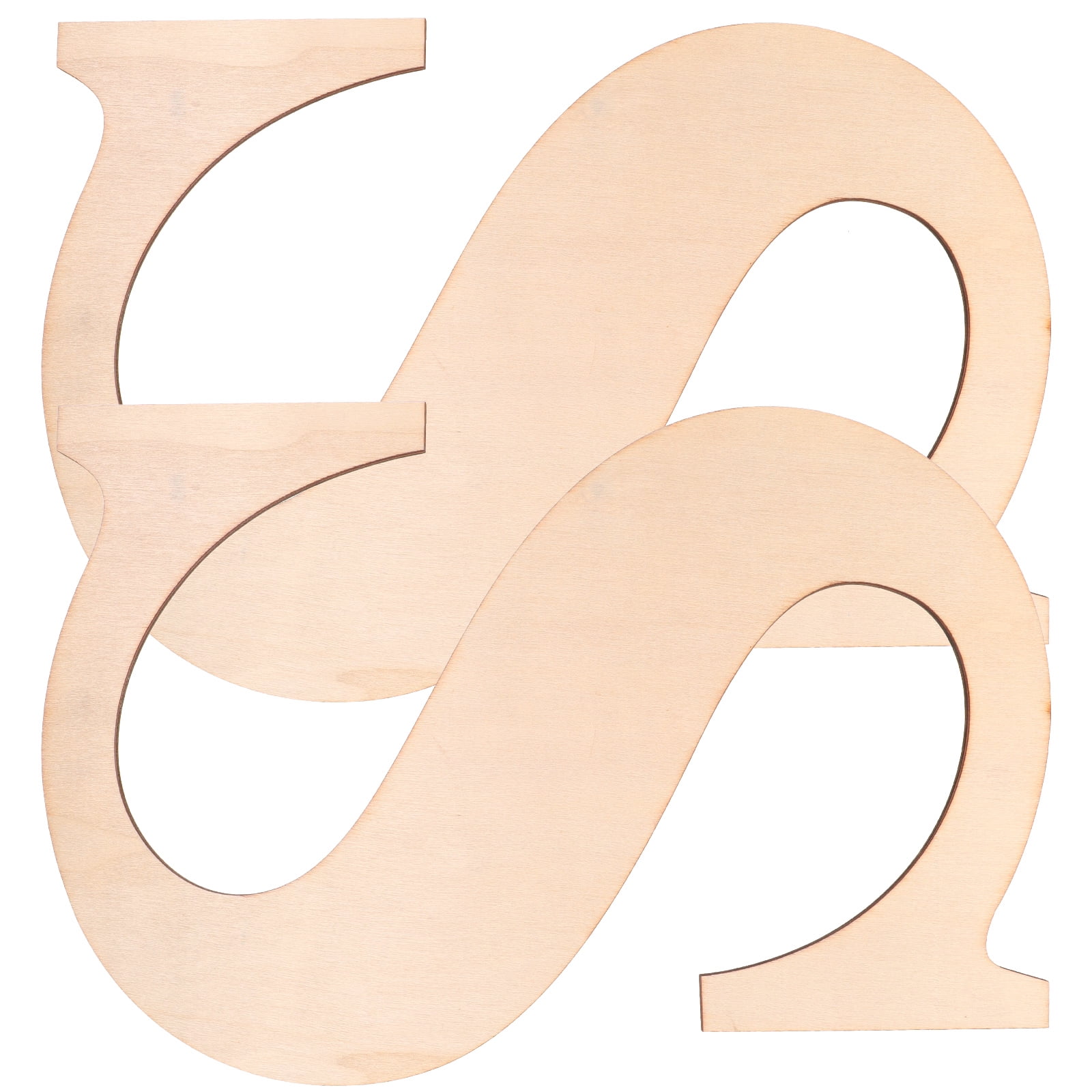 4 Pcs Wooden English Alphabet Wall Letter Decoration Unfinished DIY ...
