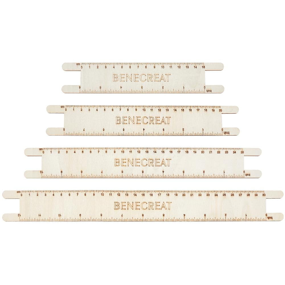 4 Pcs Wooden Macrame Cord Measuring Tool Macrame Wall Hanging Tool Cord ...