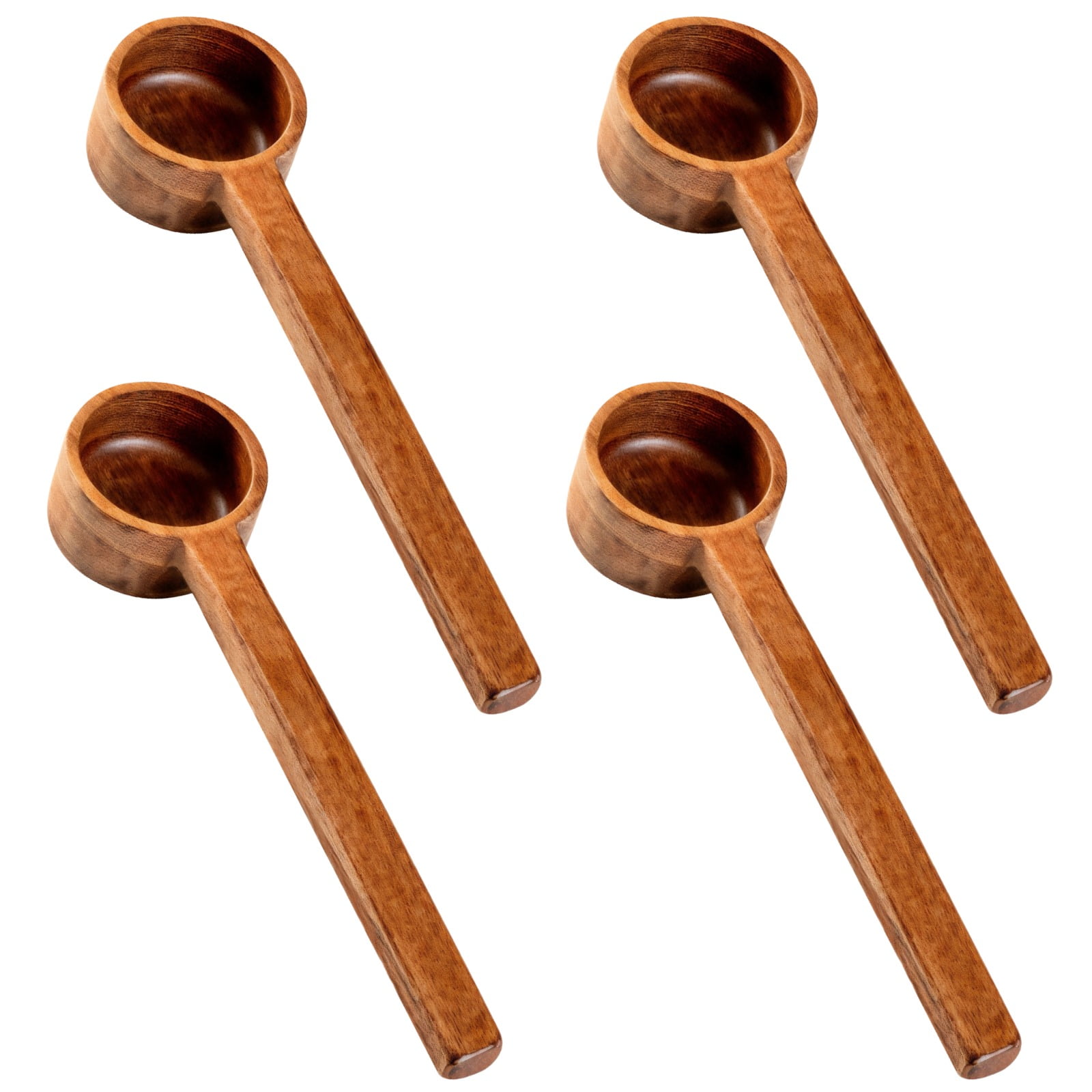 4 Pcs Wooden Measuring Scoops, Acacia Wood Coffee Scoops, Elegant ...