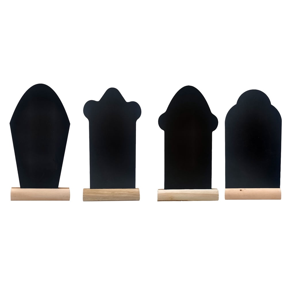 TABLZONE 4pcs Wood Mini Chalkboards Desktop Decorations Easter Family ...