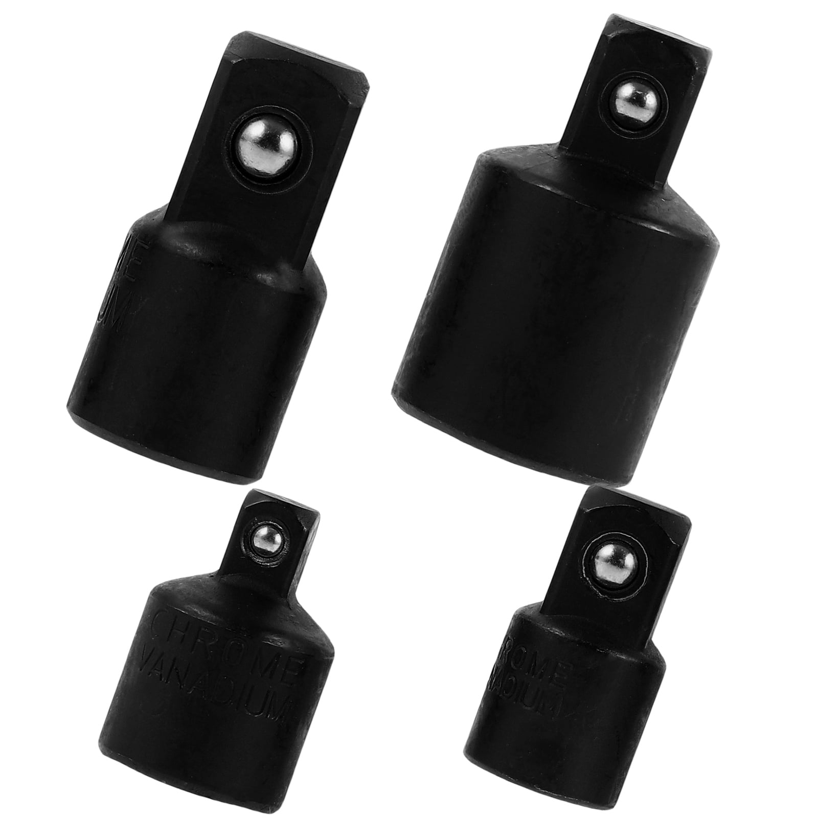 4 Pcs Wrench Adapter Assorted Socket 3/8 to 1/4 Kit Swivel Sockets 1/2 ...