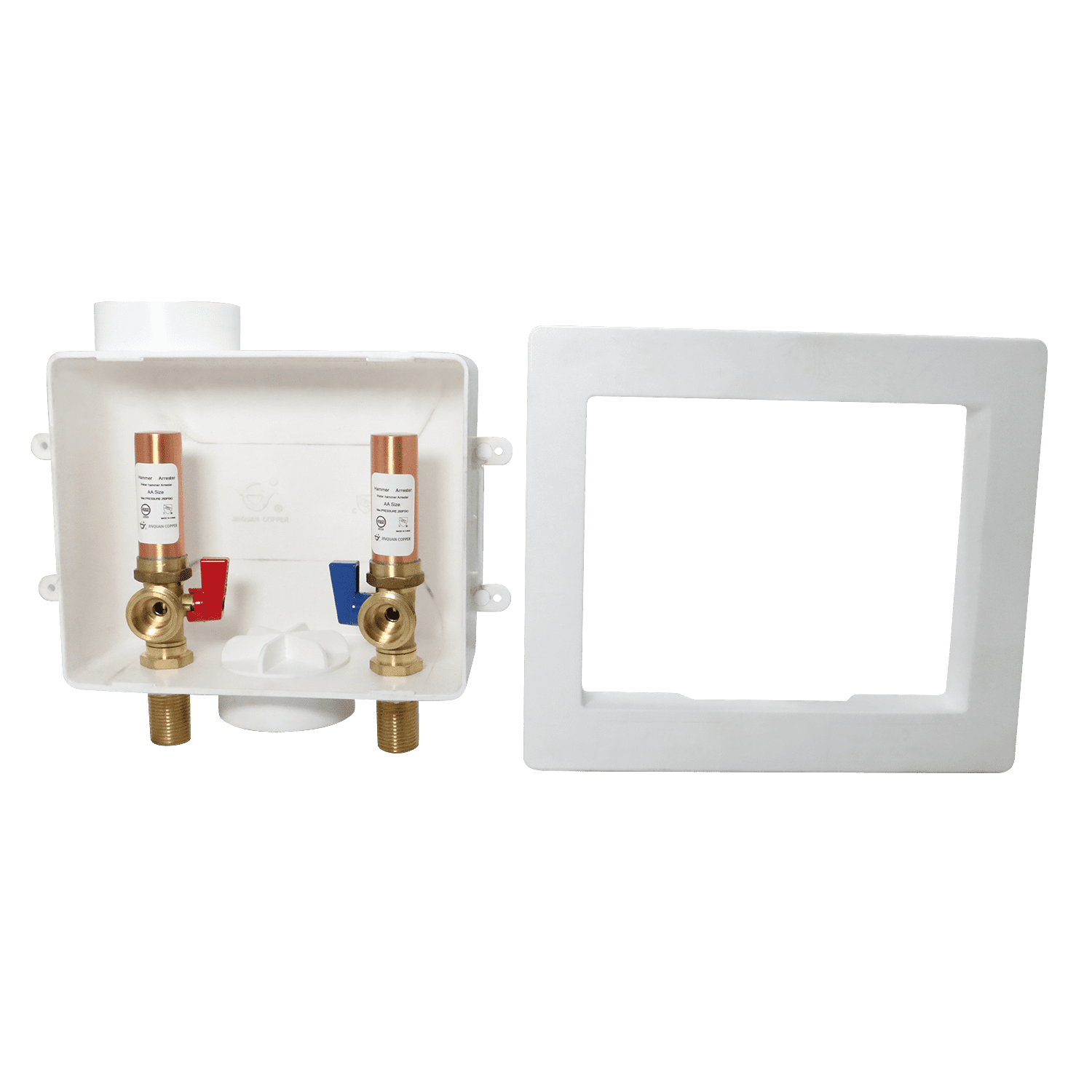 4 Pcs XFITTING Premium Washing Machine Outlet Box with Center Drain, 1/ ...