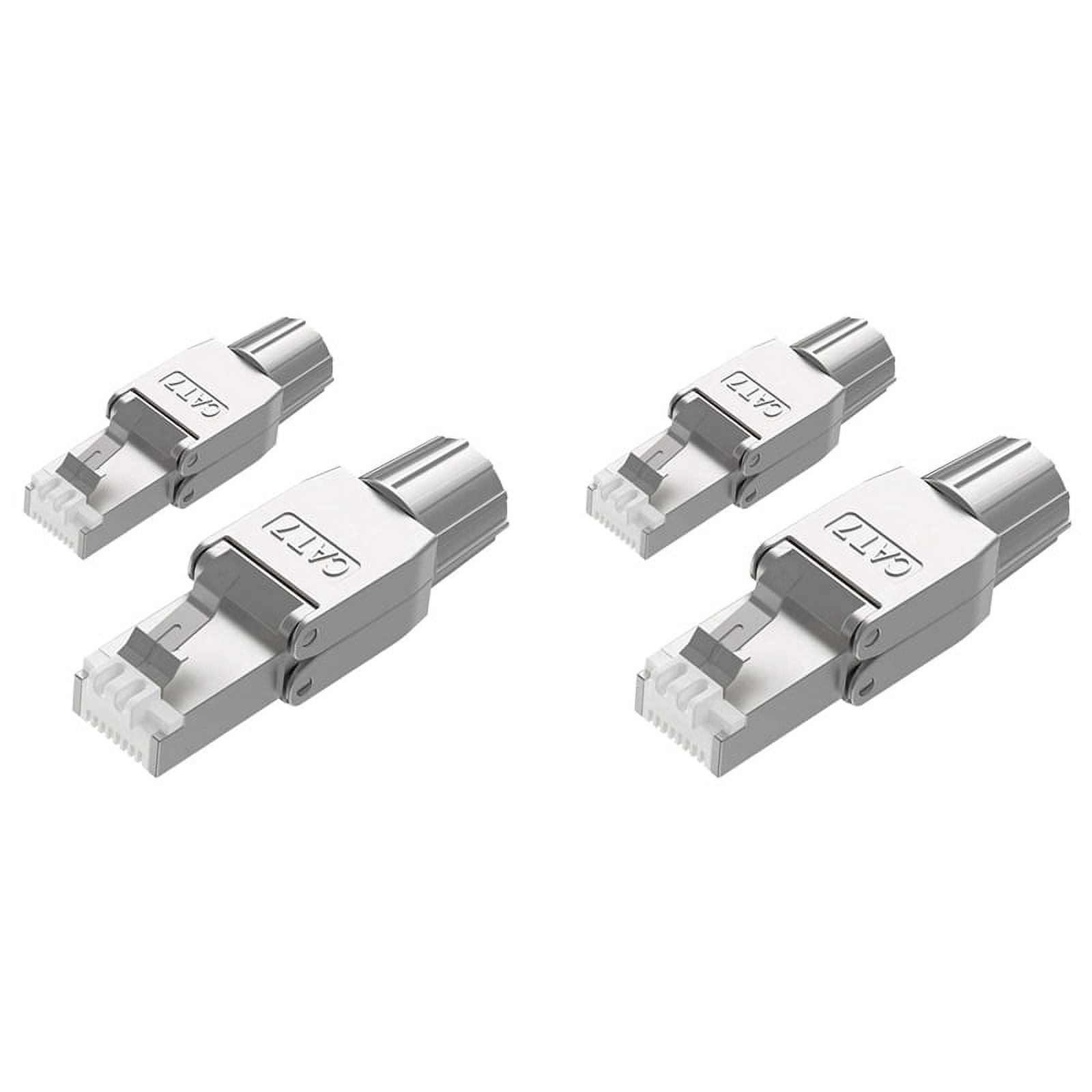 4 Pcs for RJ45 CAT7 Connectors Tool Free Shielded Toolless Modular ...