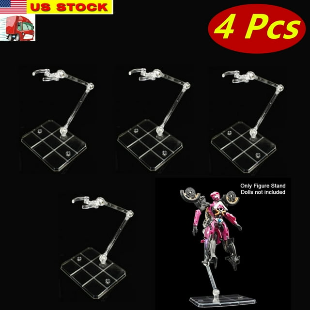 4 Pcs of HG144 Action Figure Stand, Display Holder Base, Doll Model ...