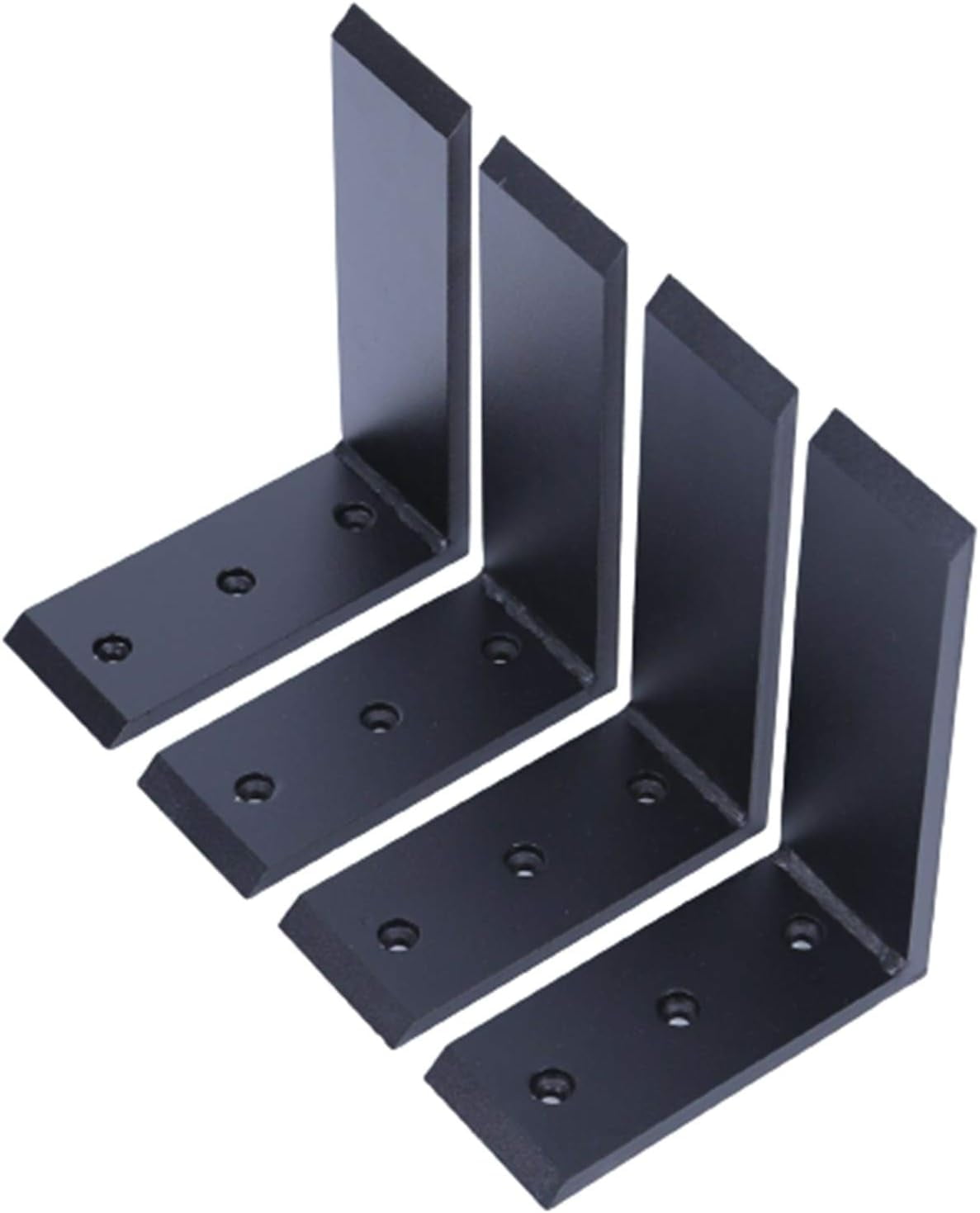 4 Pcs of Heavy Duty Black Steel Brackets Corbel Lot L Shelf 6”x8 ...