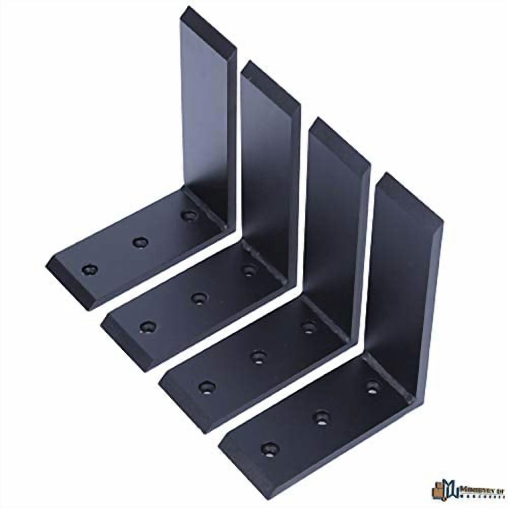 4 Pcs of Heavy Duty Black Steel Brackets Corbel Lot L Shelf 6”x8 ...