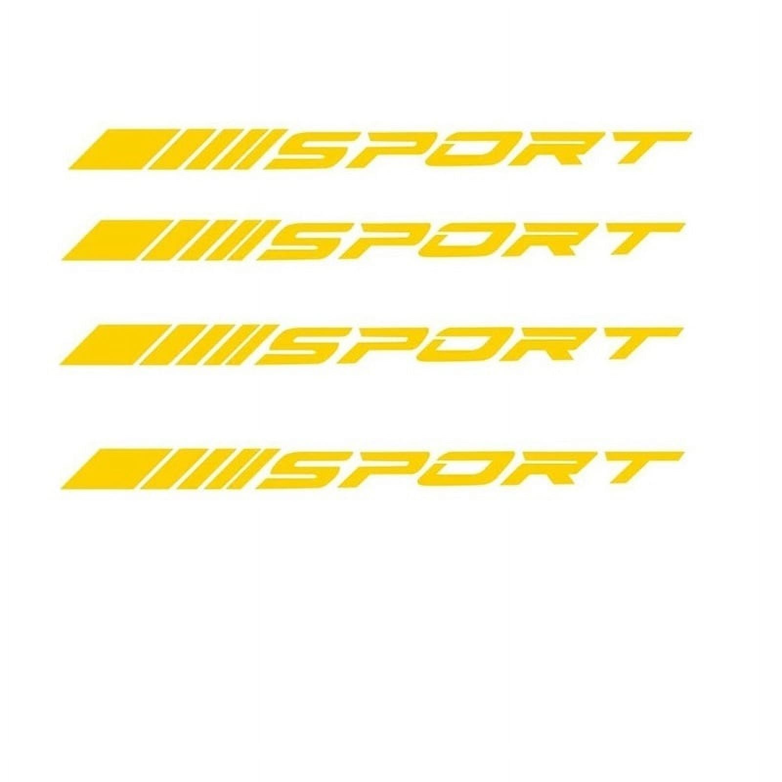 4 Pcs/set Wheels Rims Stickers Reflective Sport English Racing Decal ...