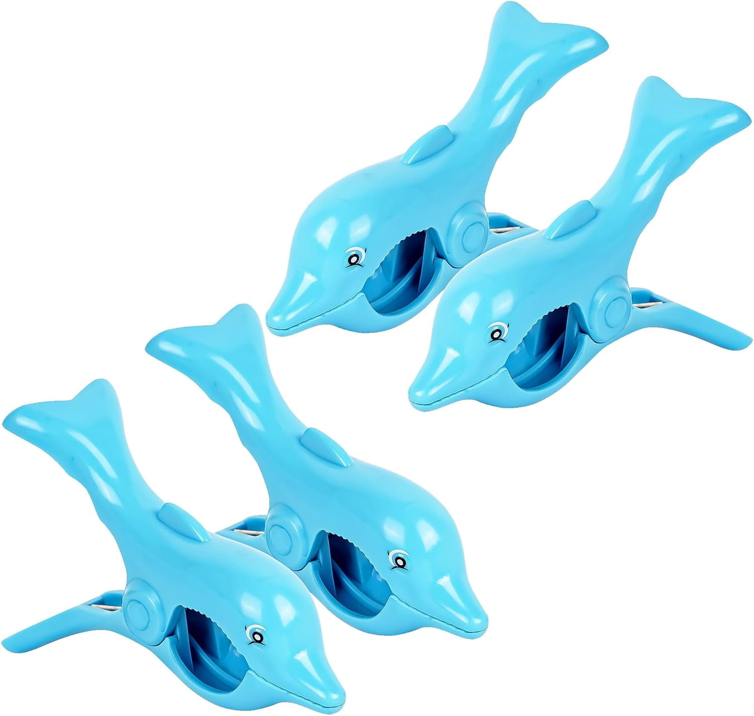 4 PcsDolphin Beach Towel Clips, Clothes Plastic Clips, Cute Animal ...