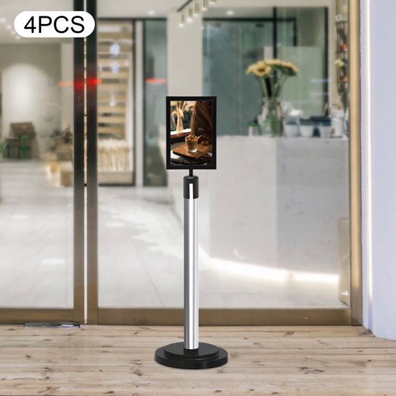 VEVOR Pedestal Sign Holder Adjustable Poster Stand 8.5 x 11 Inch Round ...