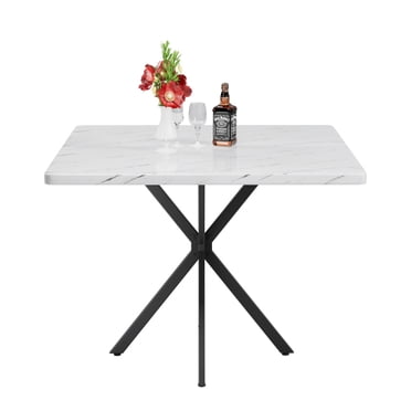 24 Inch Modern Round Dining Table for 2-4 People with MDF Top and ...