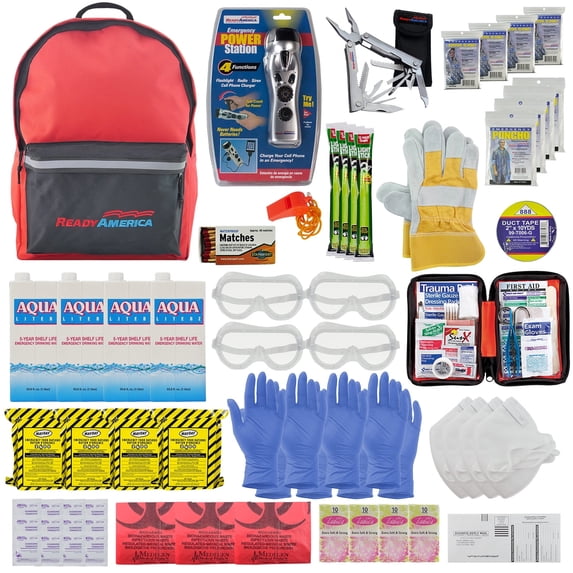 Ready America, Emergency Kit, 4 Person 3-Day Deluxe Backpack - Walmart.com