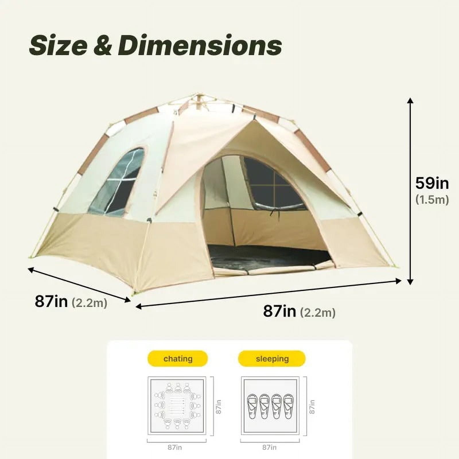 4-Person Corner Tent - Walmart.com