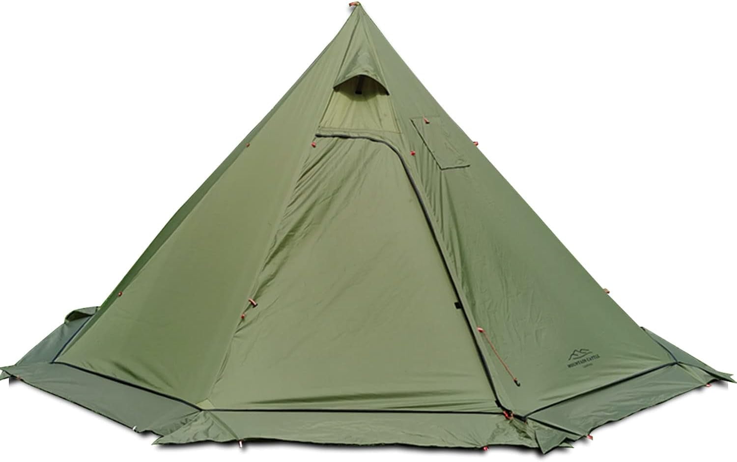 4-Person Lightweight Tipi Hot Tent with Stove Jack for Camping ...