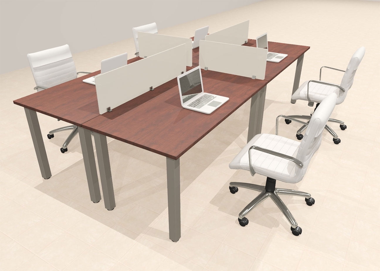4 Person Modern Metal Leg Office Workstation Desk Set, #OT-SUL-FPM27 ...