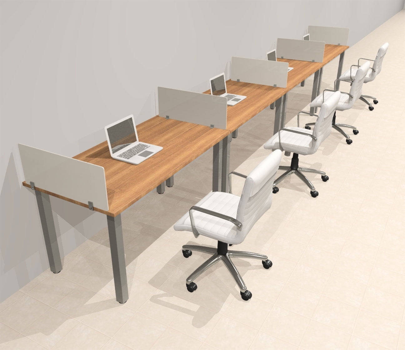 4 Person Modern Metal Leg Office Workstation Desk Set, #OT-SUL-SPM11 ...