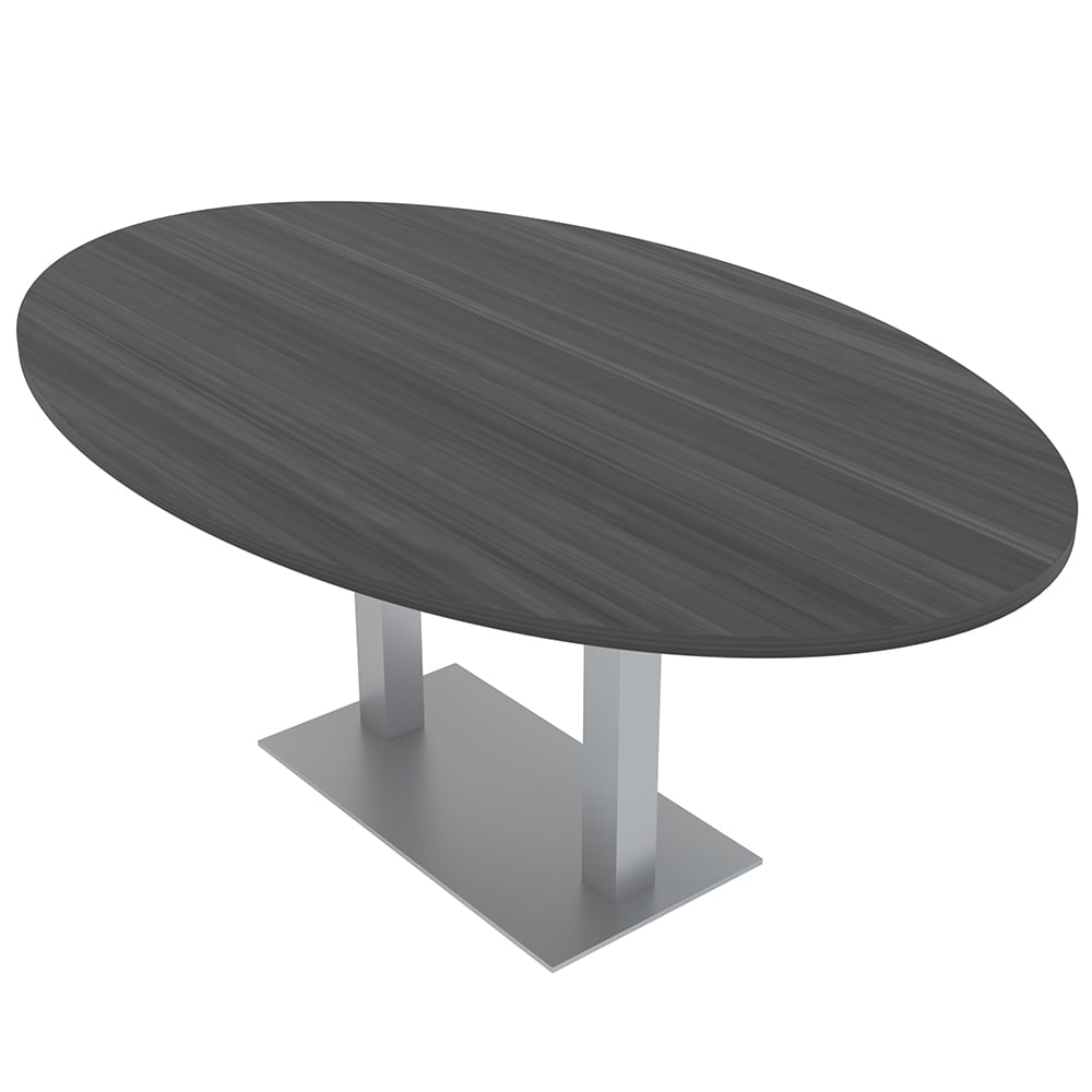 4 Person Oval Conference Table Metal Base Data And Electric Module ...