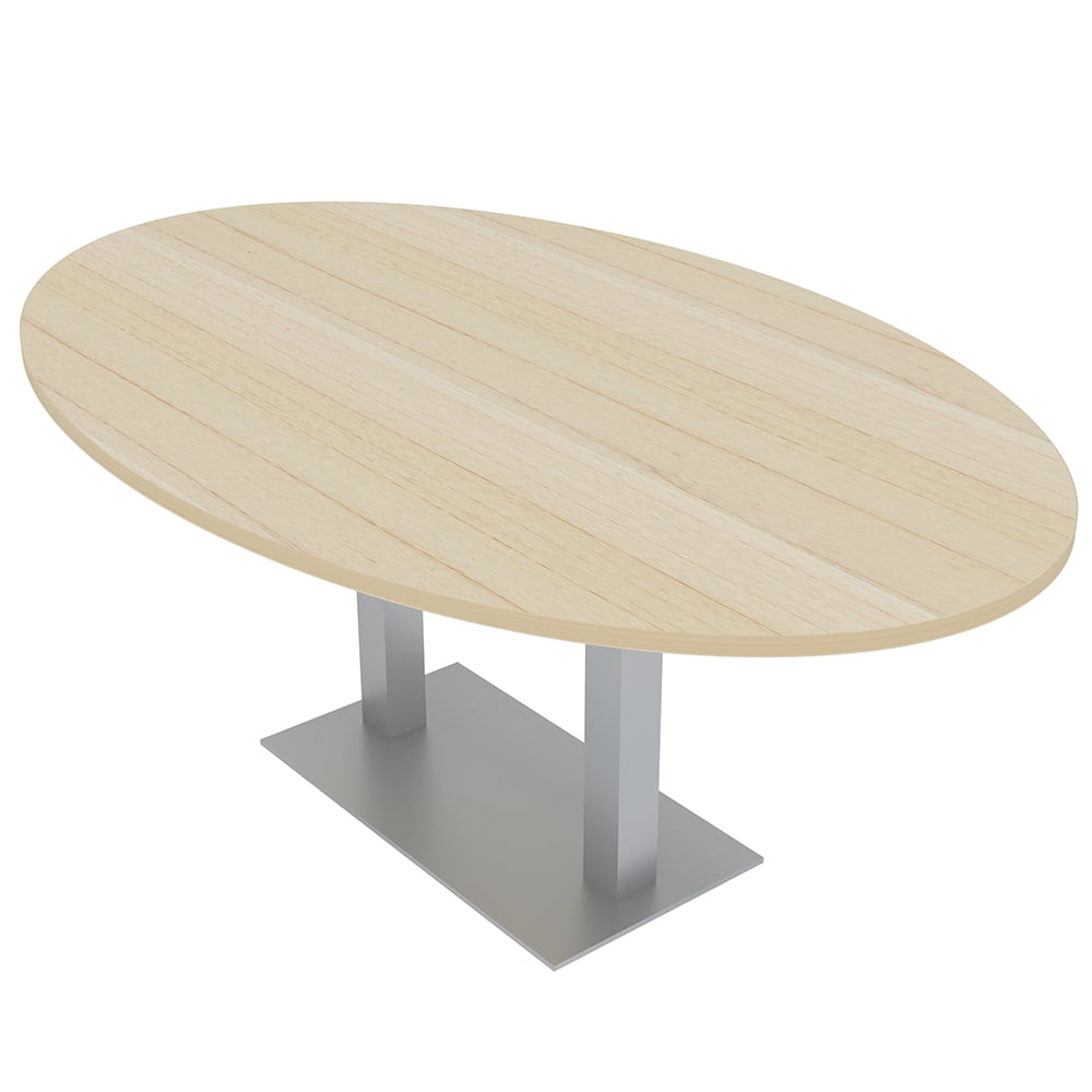 4 Person Oval Conference Table Metal Base Data And Electric Module ...