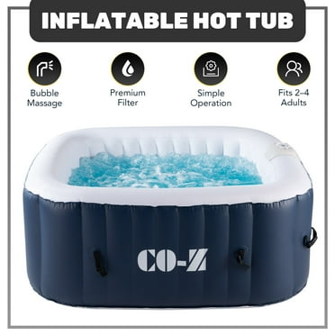 CO-Z Large Outdoor Jacuzzi Spa: Round PVC Portable Inflatable Hot Tub ...