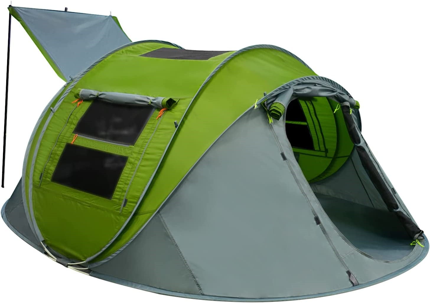 4 Person Pop Up Tents for Camping - Waterproof Instant Family Tents with Skylight & Removable ...