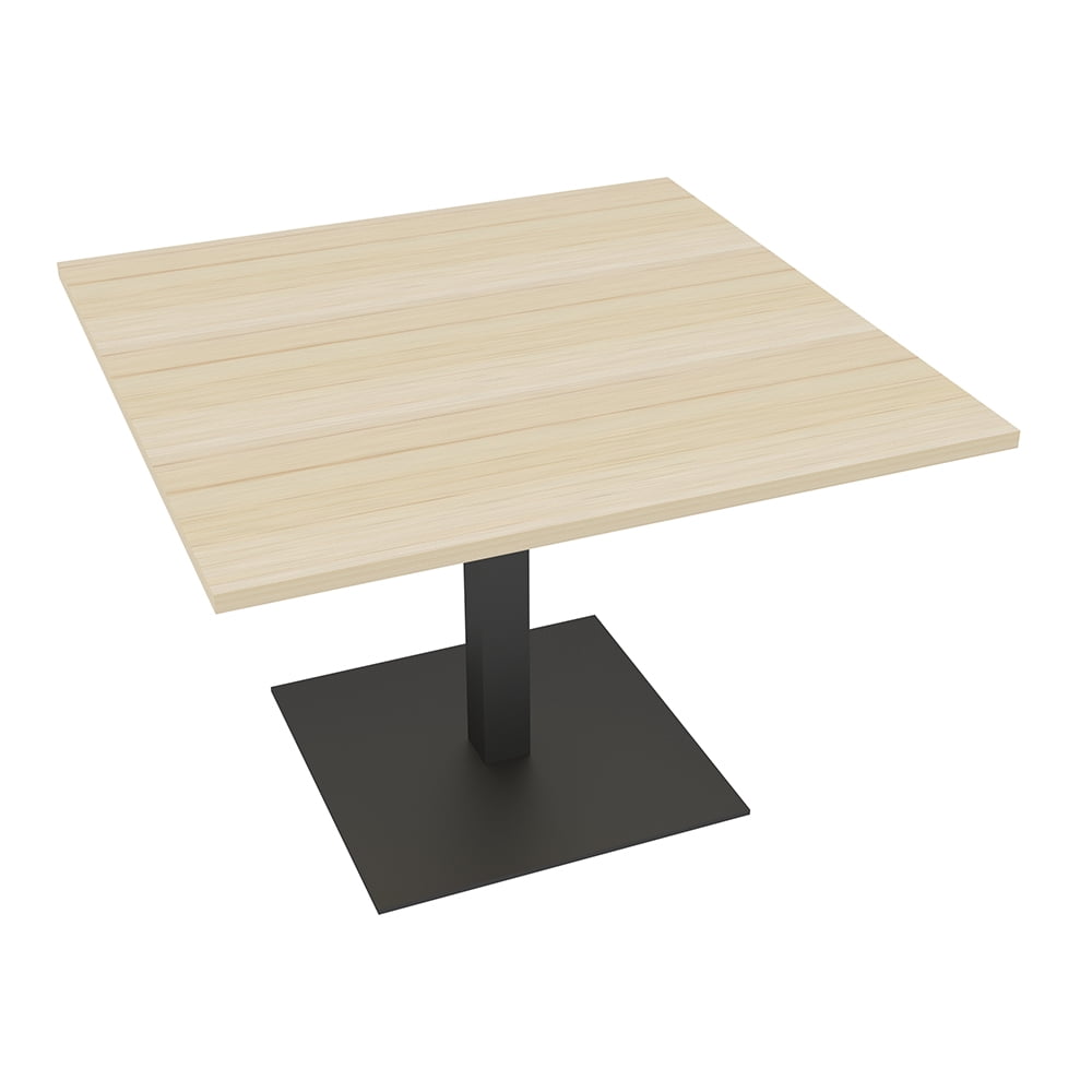 4 Person Square Meeting Table With Square Metal Base 46" Square Table ...