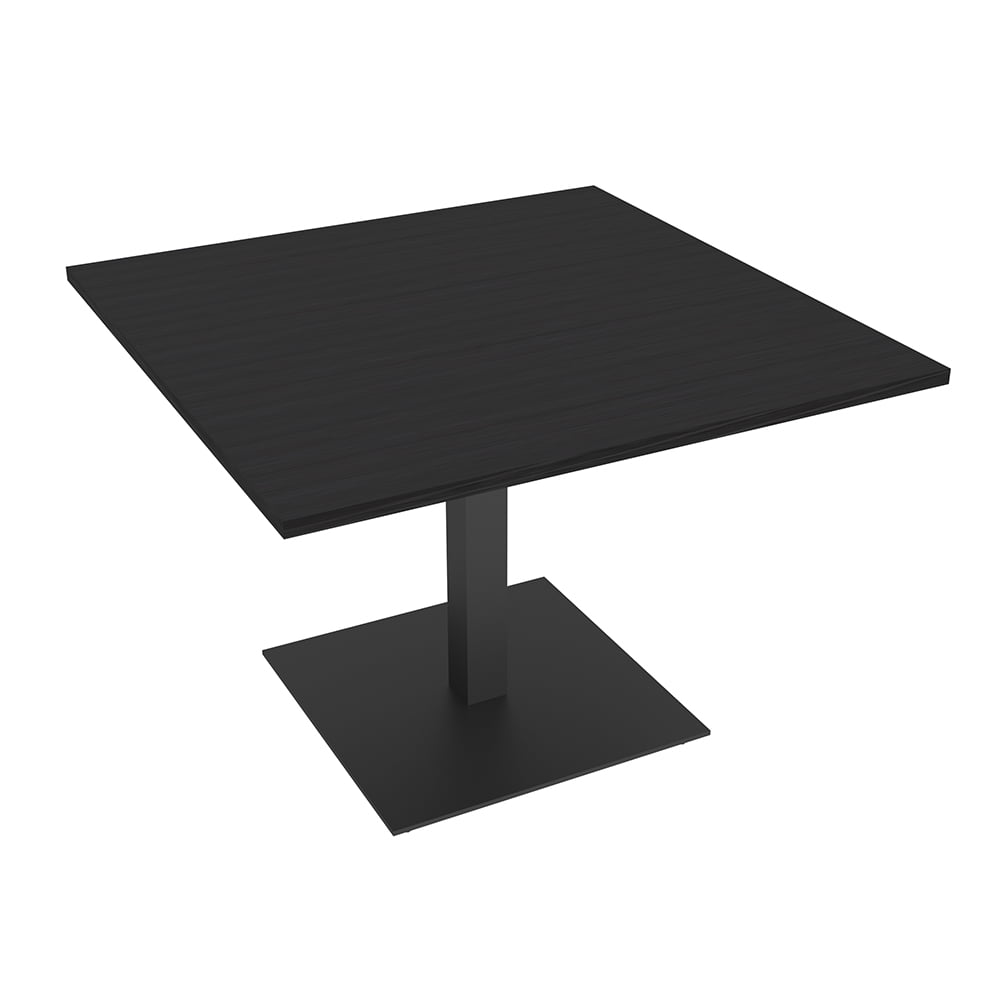 4 Person Square Meeting Table With Square Metal Base 46" Square Table ...