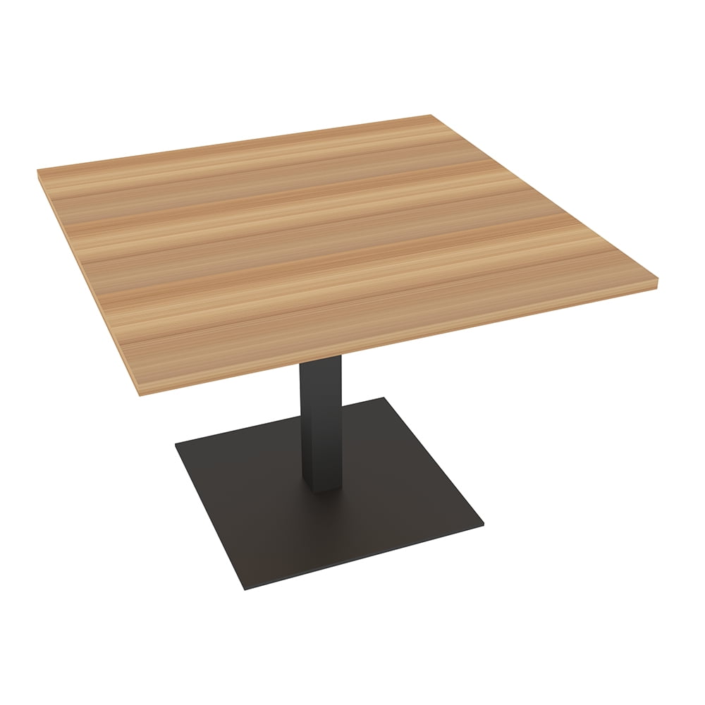 4 Person Square Meeting Table With Square Metal Base 46" Square Table ...