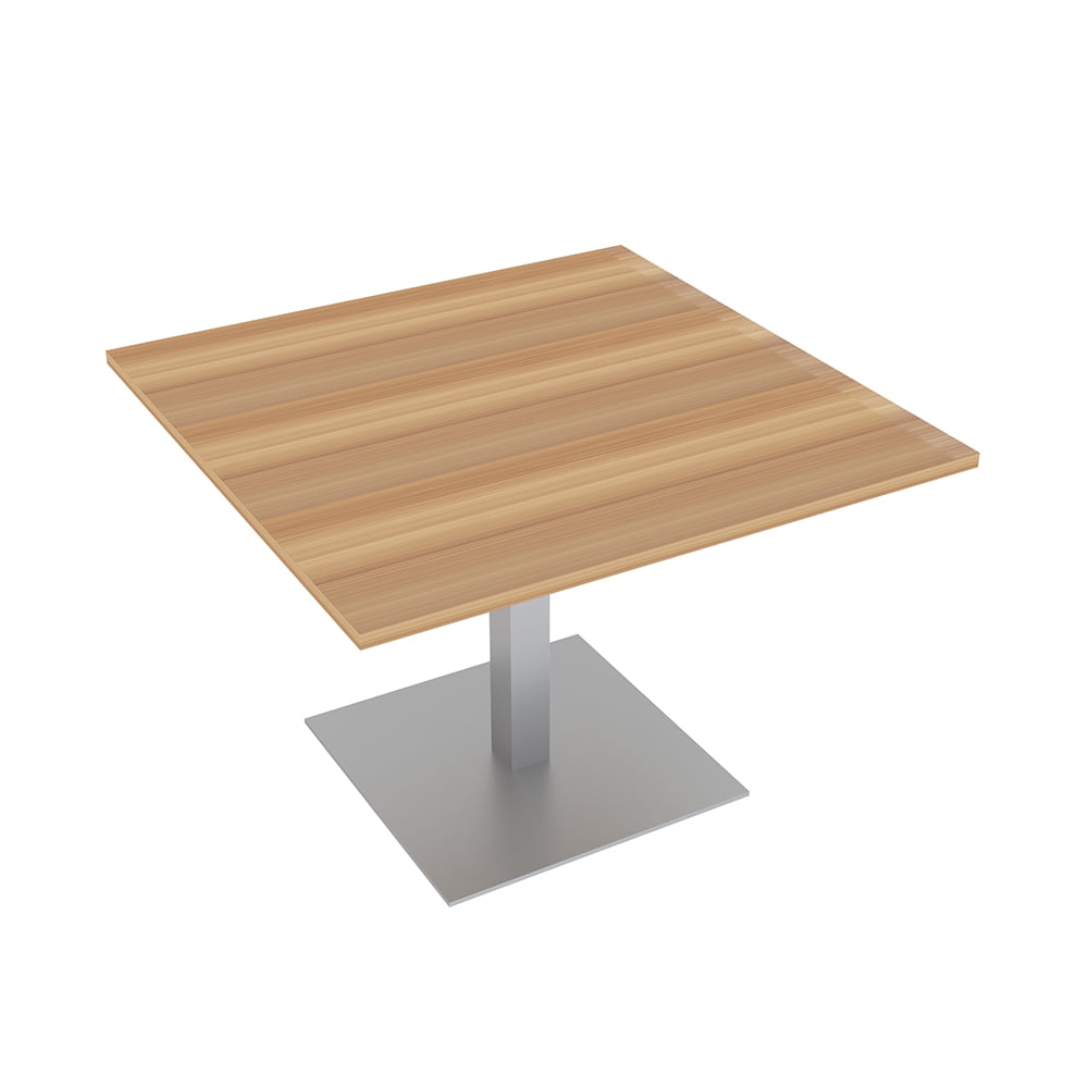 4 Person Square Meeting Table With Square Metal Base 46" Table ...