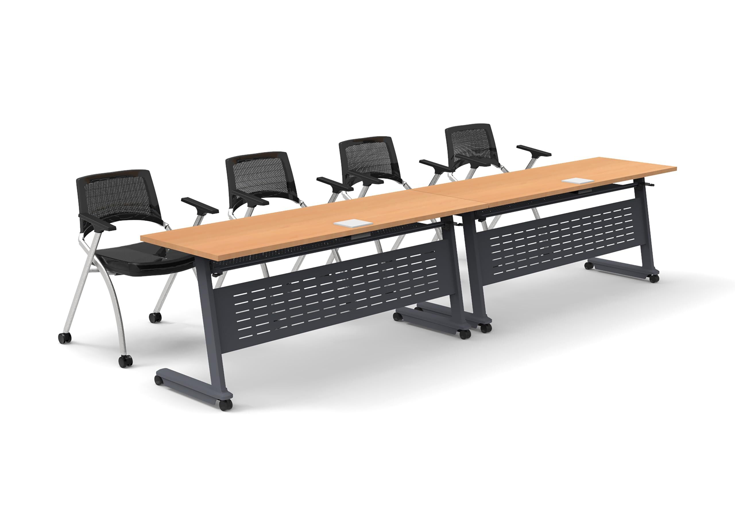 4 Person Tables Training Meeting Seminar Classroom Model 9092 6pc Beech ...