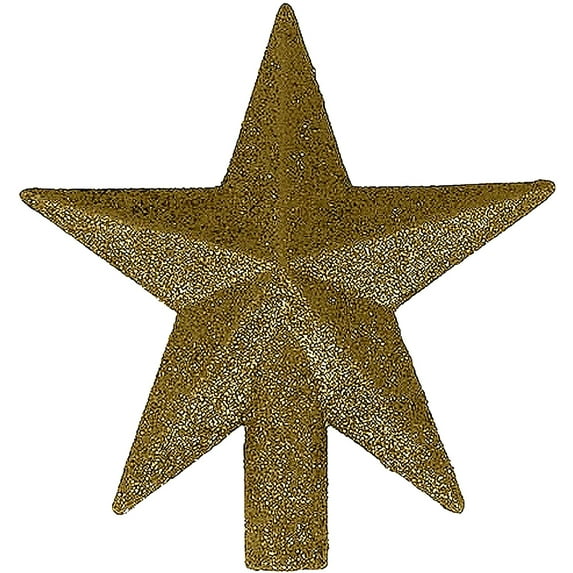 4" Petite Treasures Gold Glittered Mini Star Christmas Tree Topper ...