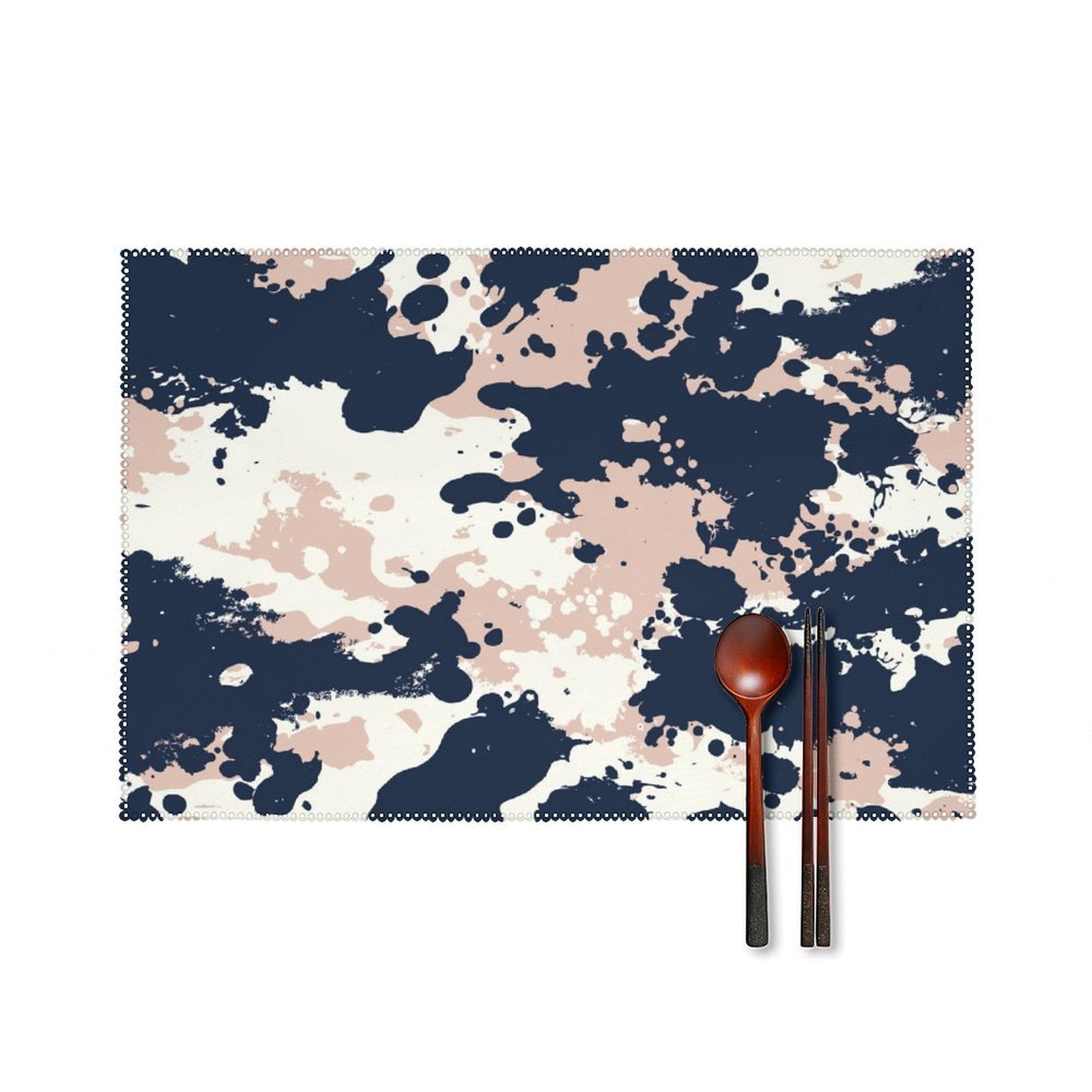 4 Pice Placemat 17.7×11.8in Stain-Free Insulation Wipe Clean Wear ...