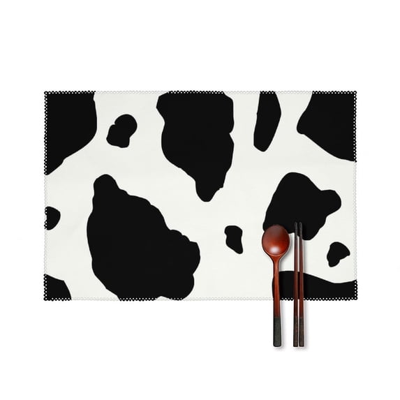 4 Pice Placemat 17.7×11.8in Stain-Free Insulation Wipe Clean Wear ...