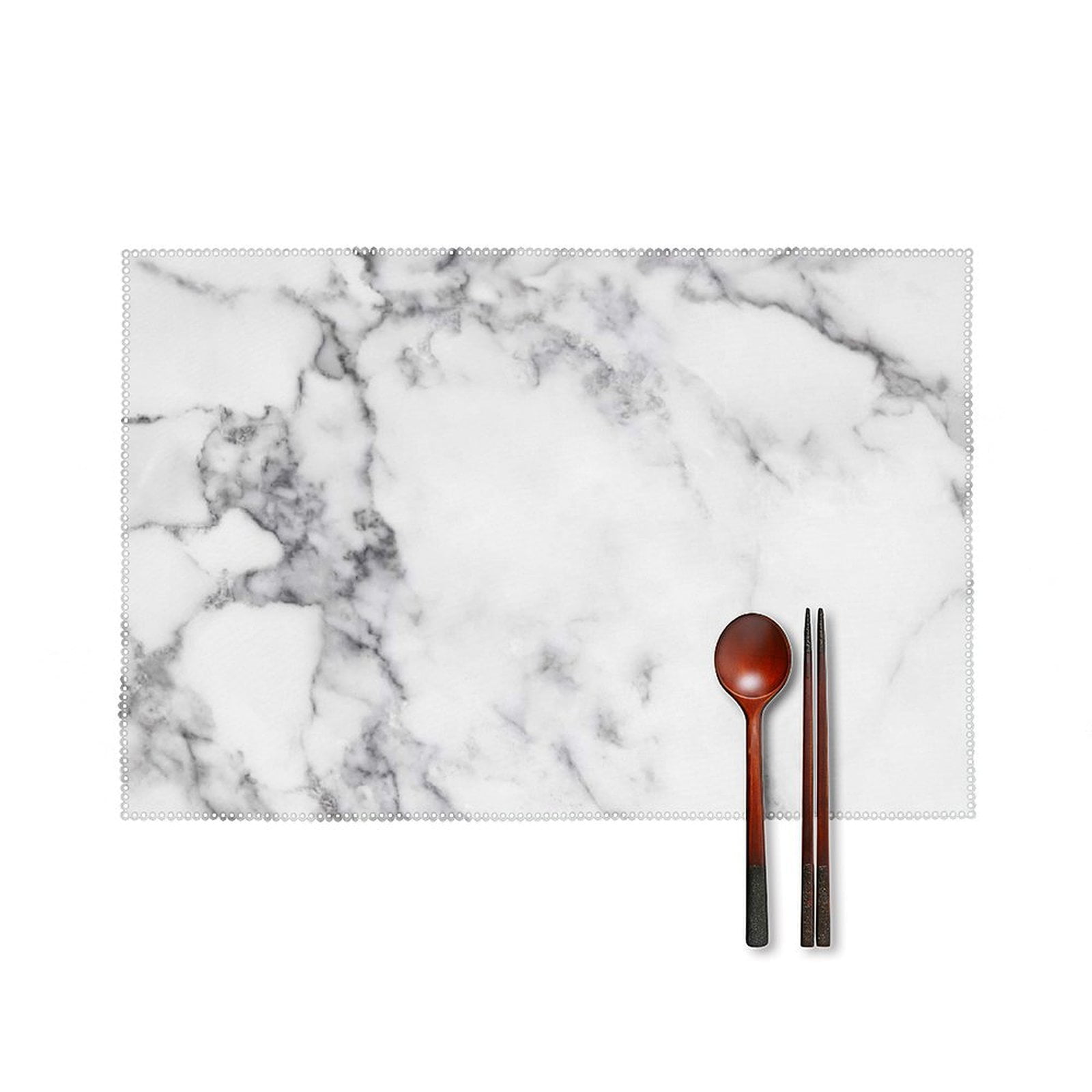 4 Pice Placemat 17.7×11.8in Stain-Free Insulation Wipe Clean Wear ...