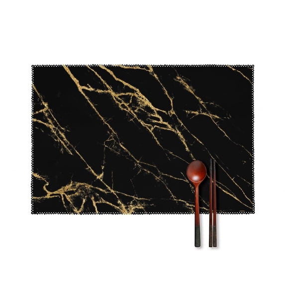 4 Pice Placemat 17.7×11.8in Stain-Free Insulation Wipe Clean Wear ...