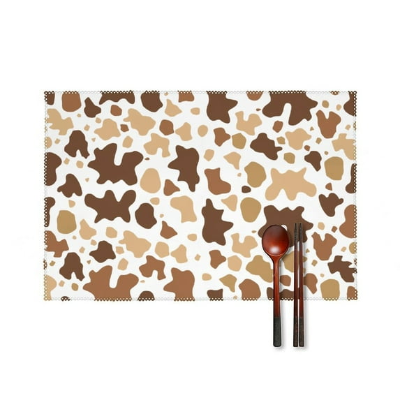 4 Pice Placemat 17.7×11.8in Stain-Free Insulation Wipe Clean Wear ...