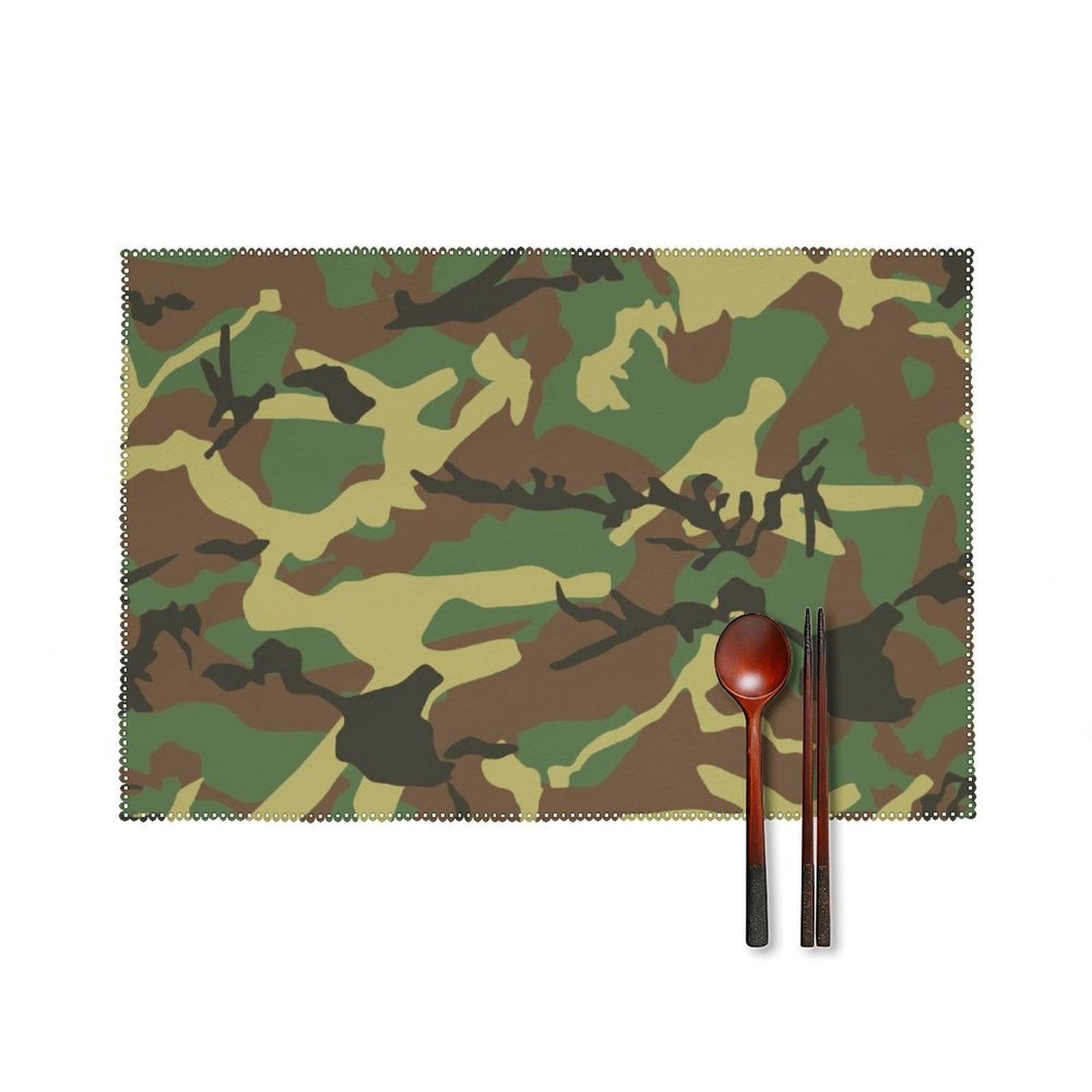 4 Pice Placemat 17.7×11.8in Stain-Free Insulation Wipe Clean Wear ...