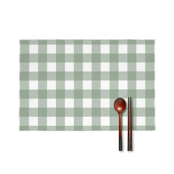 4 Pice Placemat 17.7×11.8in Stain-Free Insulation Wipe Clean Wear ...