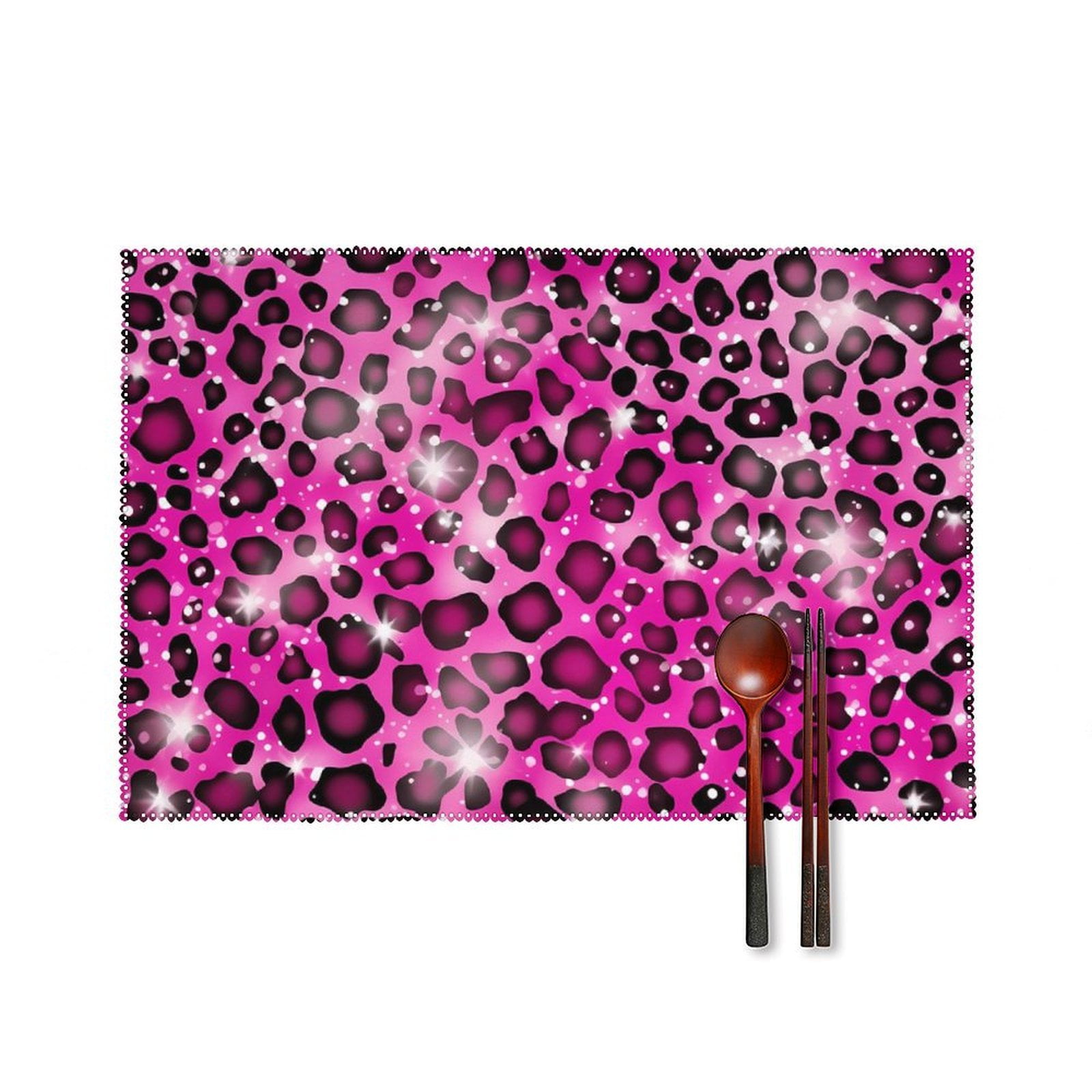 4 Pice Placemat 17.7×11.8in Stain-Free Insulation Wipe Clean Wear ...