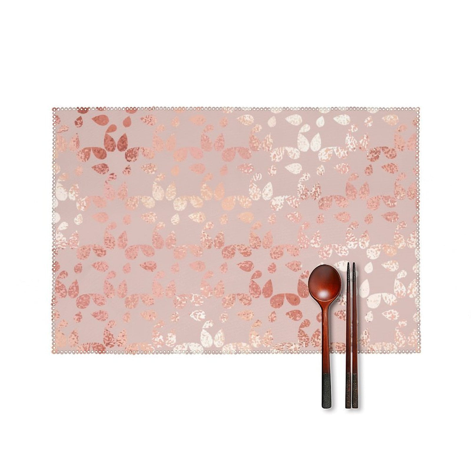 4 Pice Placemat 17.7×11.8in Stain-Free Insulation Wipe Clean Wear ...