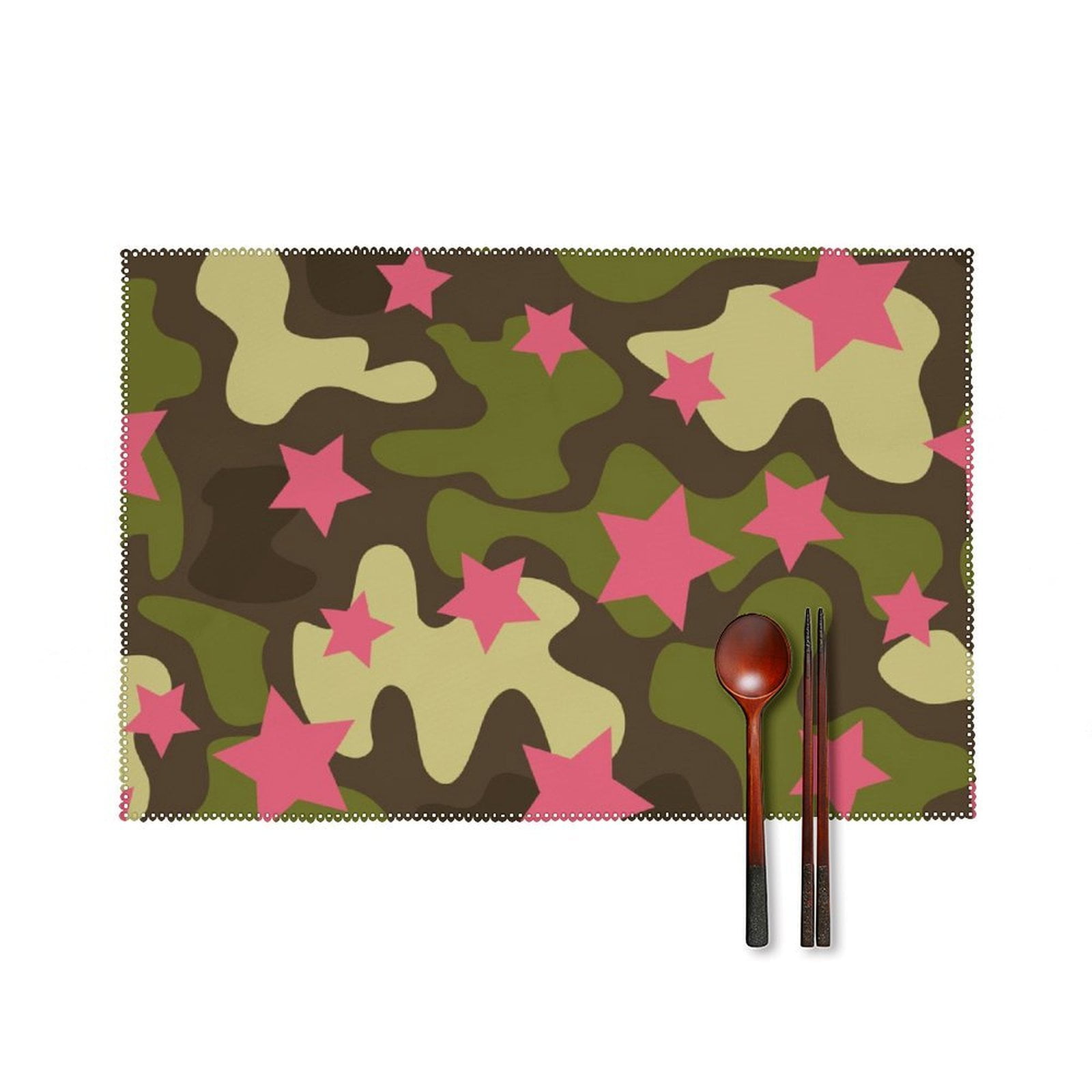 4 Pice Placemat 17.7×11.8in Stain-Free Insulation Wipe Clean Wear ...