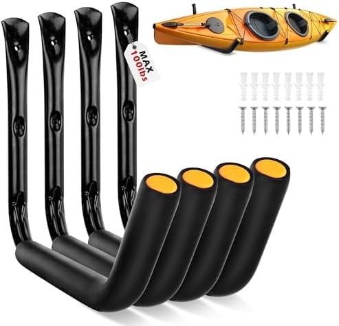 4-Piece 15" 100 Lbs Heavy Duty Garage Storage Hooks, Storage Garage ...