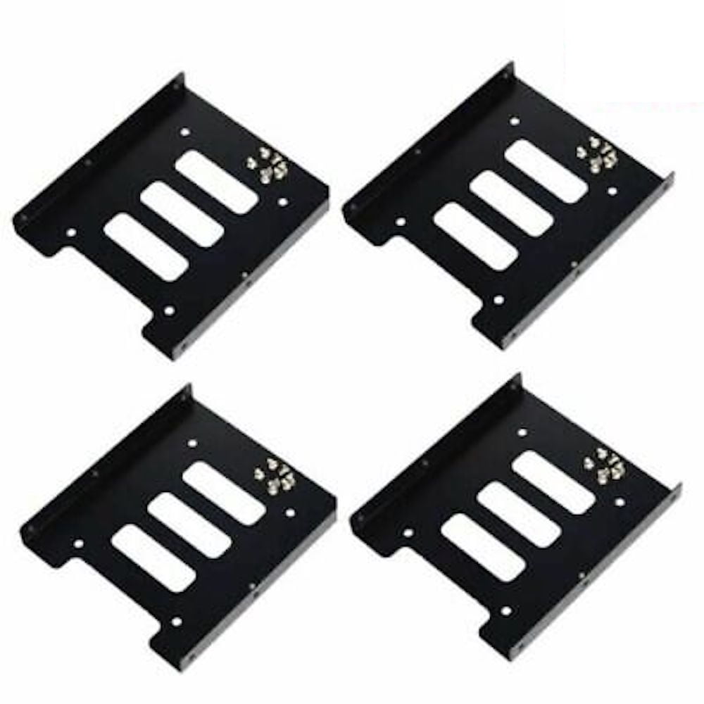 4 Piece 2.5 to 3.5 Inches Bay SSD Metal Hard Drive HDD Mounting Bracket ...
