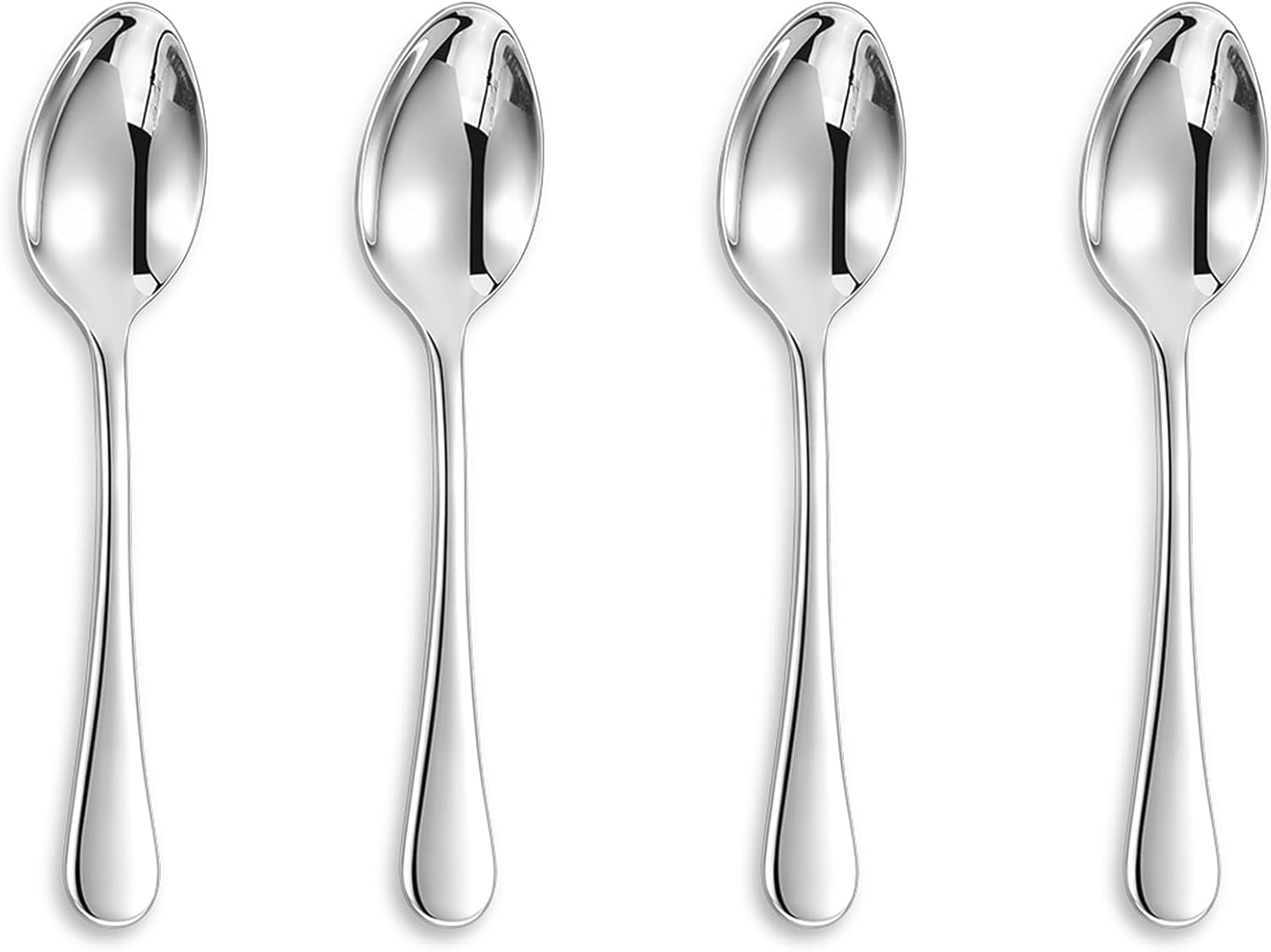 4-Piece 5.9 Inch Heavy-Duty 18/10 Stainless Steel Spoon Set – Mirror ...